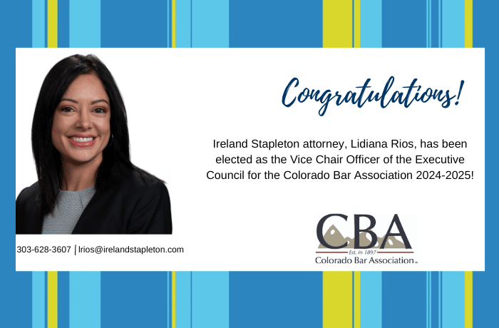 Rios Elected Vice Chair of the Colorado Bar Association Litigation ...