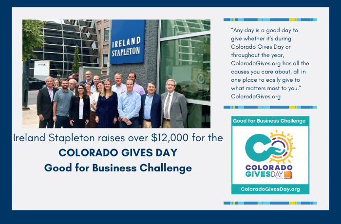 Ireland Stapleton Proudly Participates in Colorado Gives - Ireland ...