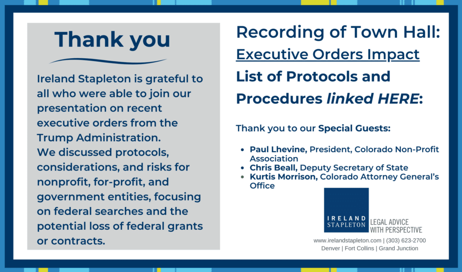 Executive Orders Impact - Ireland Stapleton