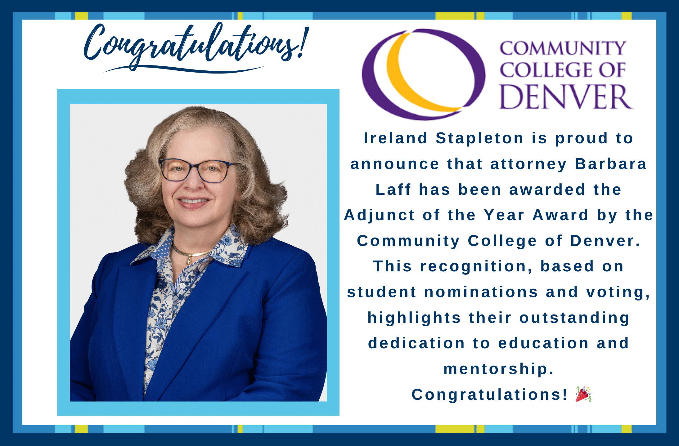 Ireland Stapleton’s Attorney Honored as Adjunct of the Year by ...
