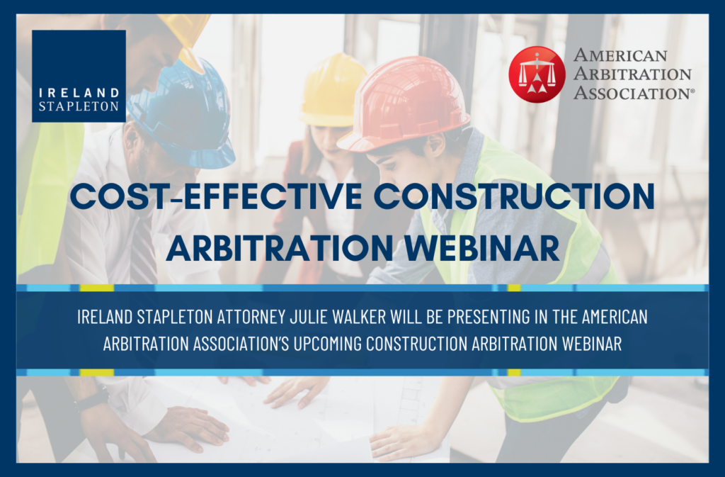 Construction Arbitration Webinar - Ireland Stapleton
